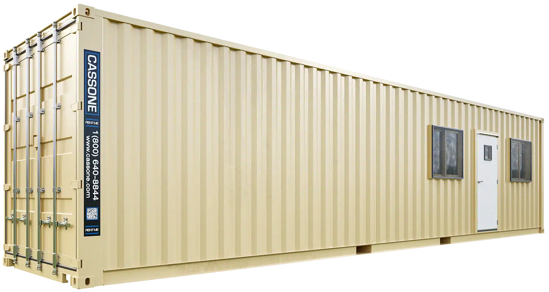 Office Container 8' x 40' Office Storage Combo - Cassone